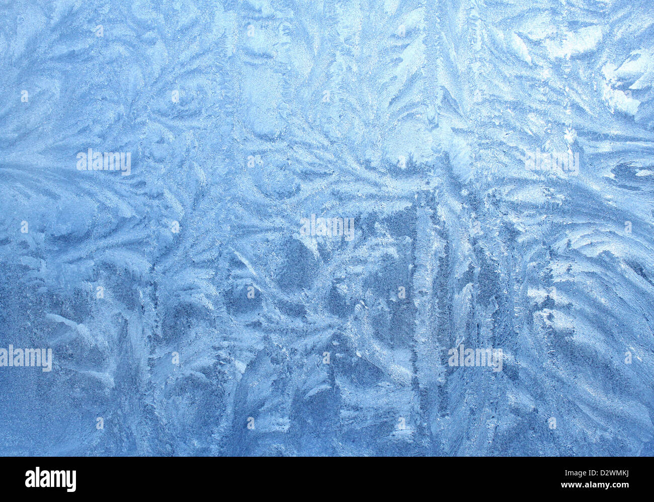blue ice patterns on glass Stock Photo - Alamy
