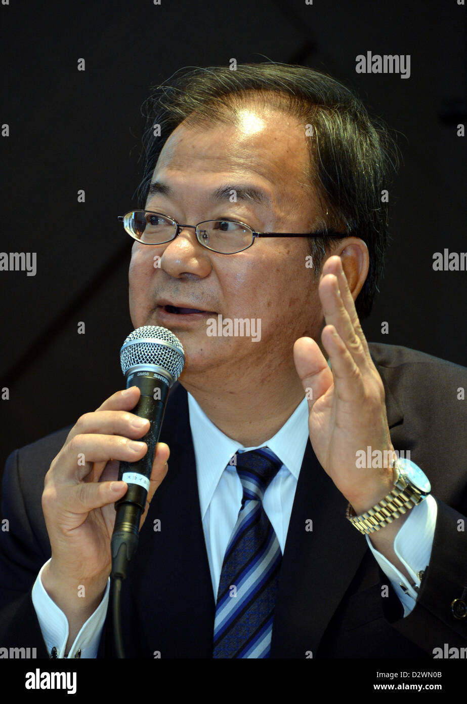 February 1, 2013, Tokyo, Japan - President Takashi Okuda of Japan's ...