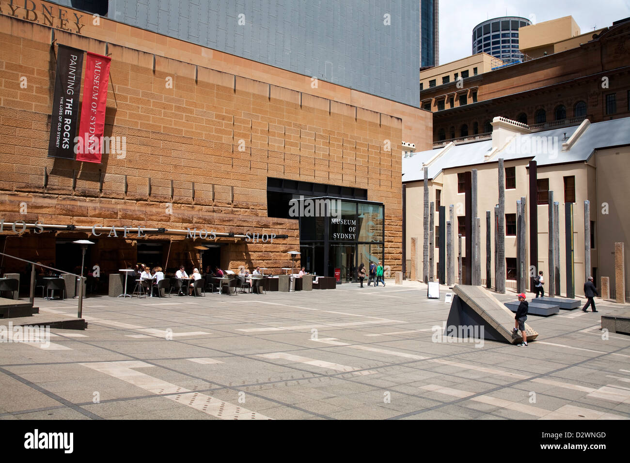 The Museum of Sydney courtyard at Bridge Street Sydney CBD Australia ...