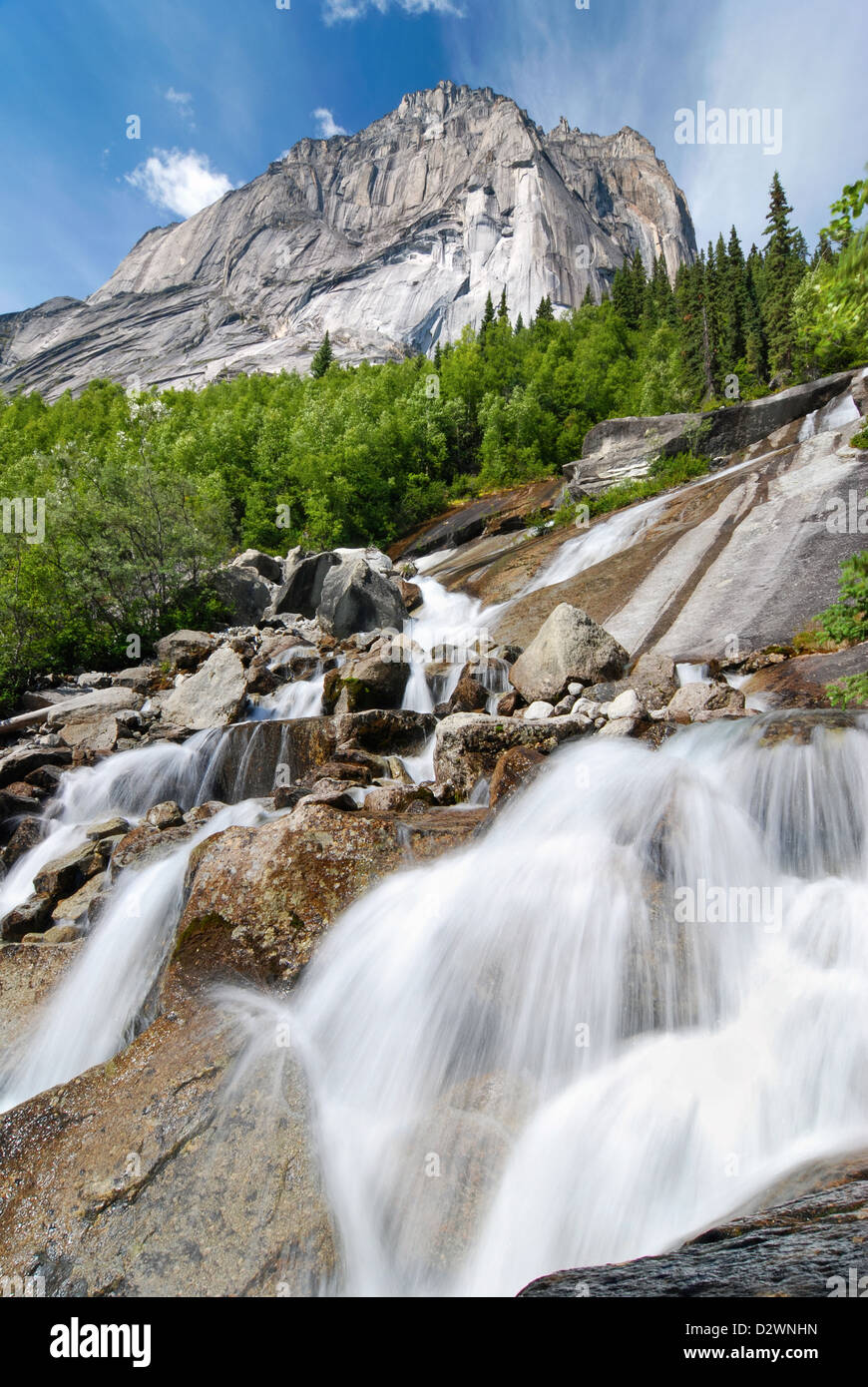 Waterfall below Mt. Harrison Smith in Canada's Northwest Territories ...