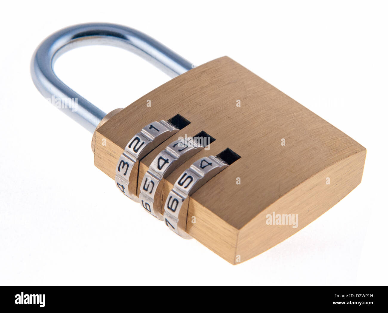 Padlock on white background Stock Photo - Alamy