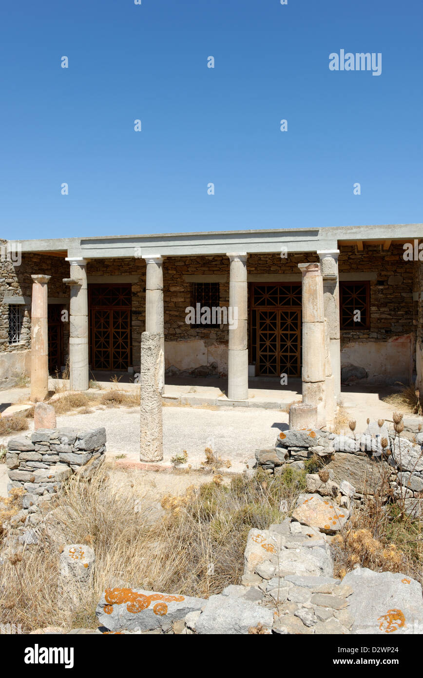 Delos. Greece. The peristyle courtyard of the House of the Masks which ...