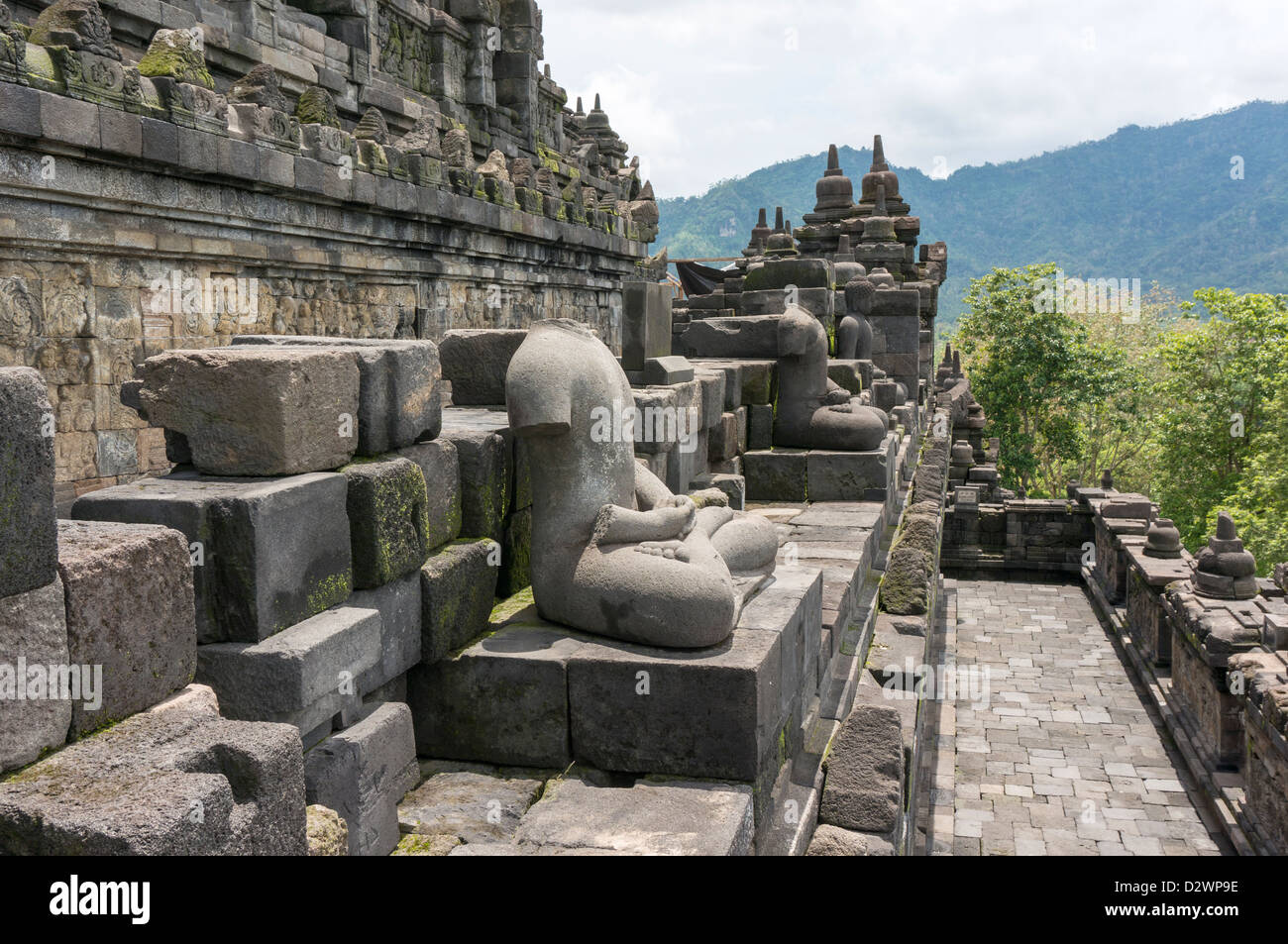 Statues and Carving at Borobudur, Indonesia Stock Photo - Alamy