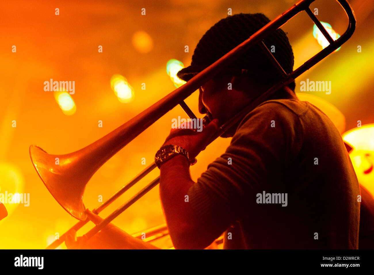 Trombone player hi-res stock photography and images - Alamy
