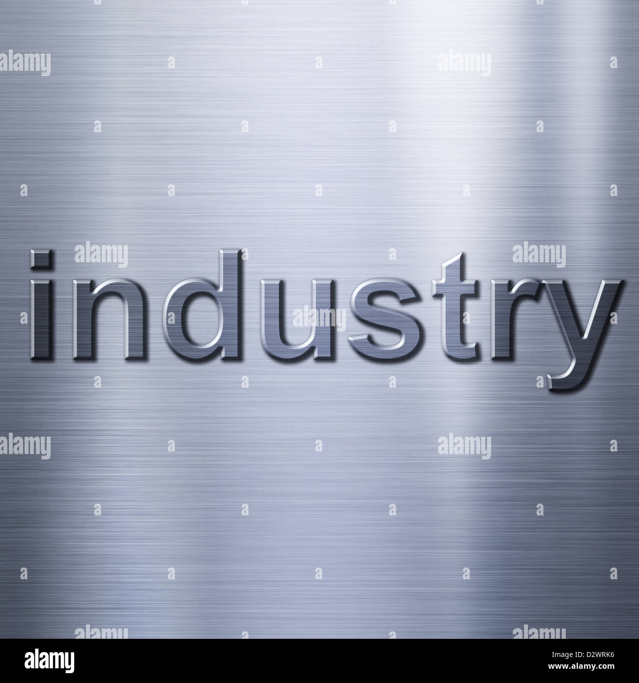 Industry concept word on metal background or texture Stock Photo - Alamy