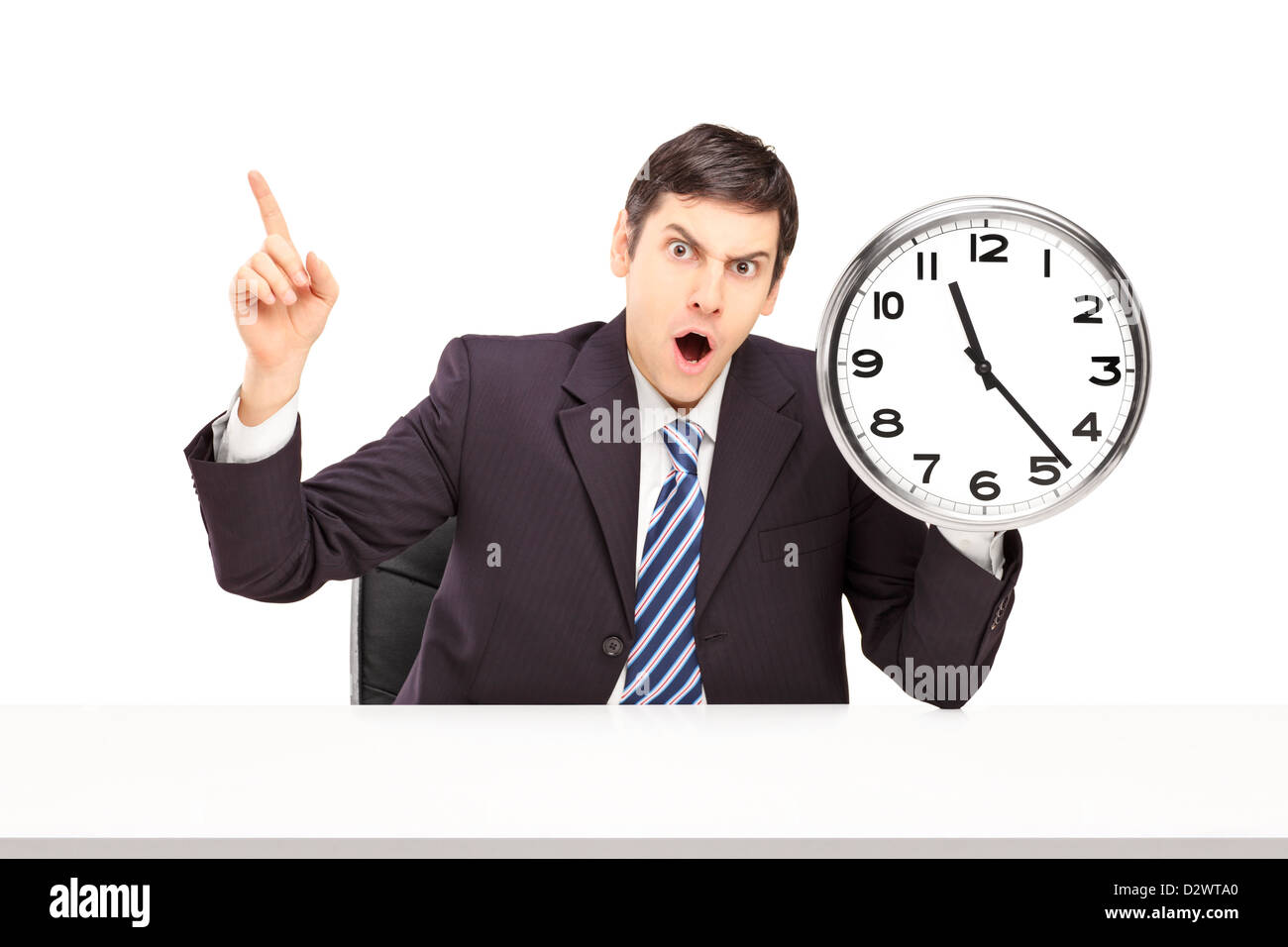 Late for work angry boss hi-res stock photography and images - Alamy