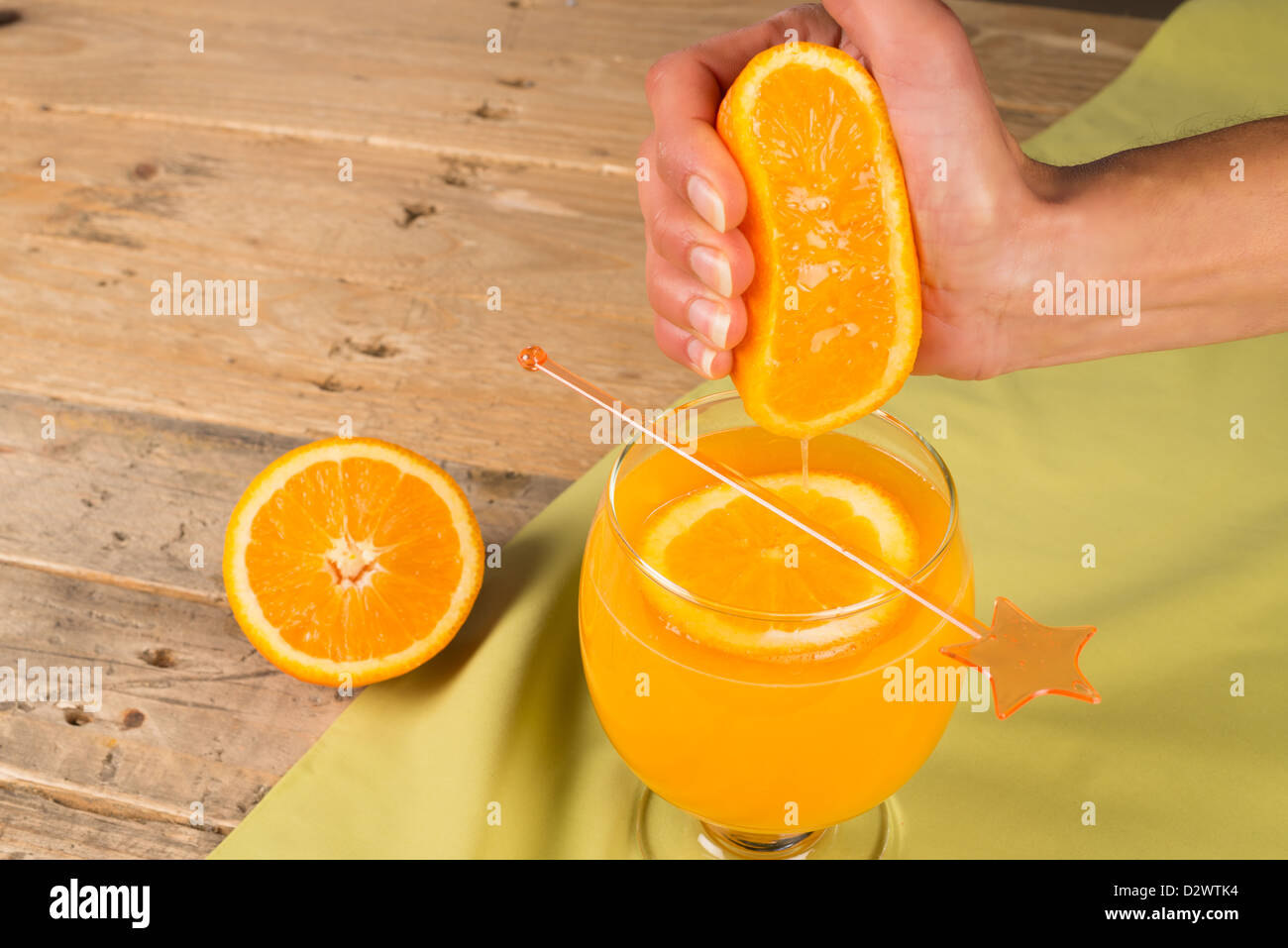 Squeezed out orange hi-res stock photography and images - Alamy