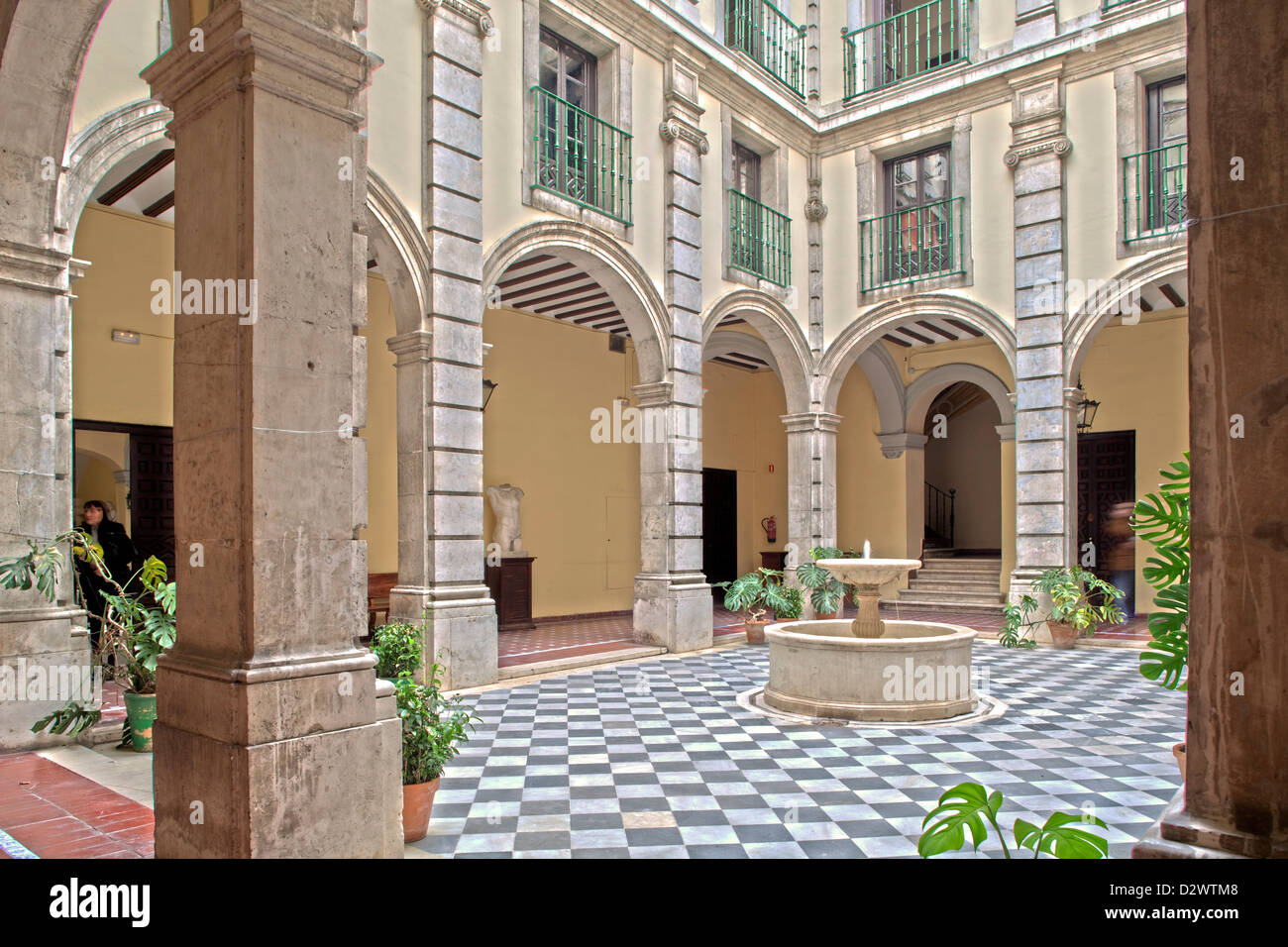 Seville, Spain, in the courtyard of the University of Seville Stock ...