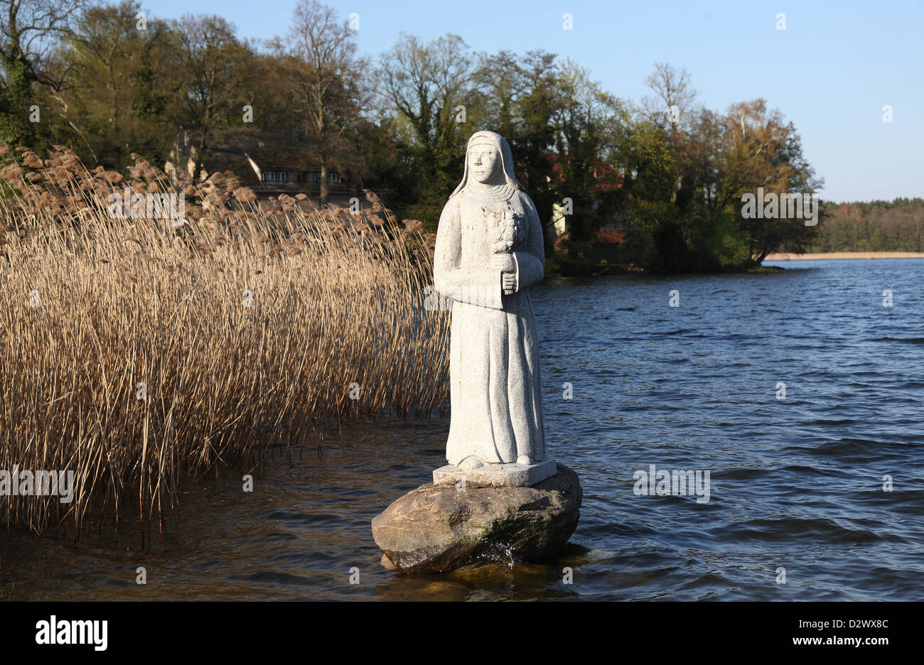 Lindow, Germany, the Schoene nun of Lindow, the landmark of the city ...