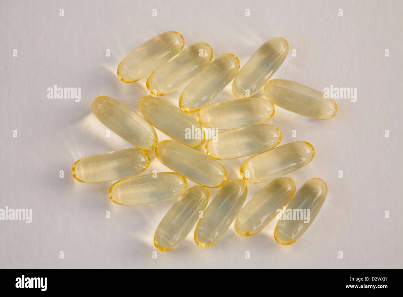 Close up Omega 3 acid soft capsules on white background Stock Photo - Alamy