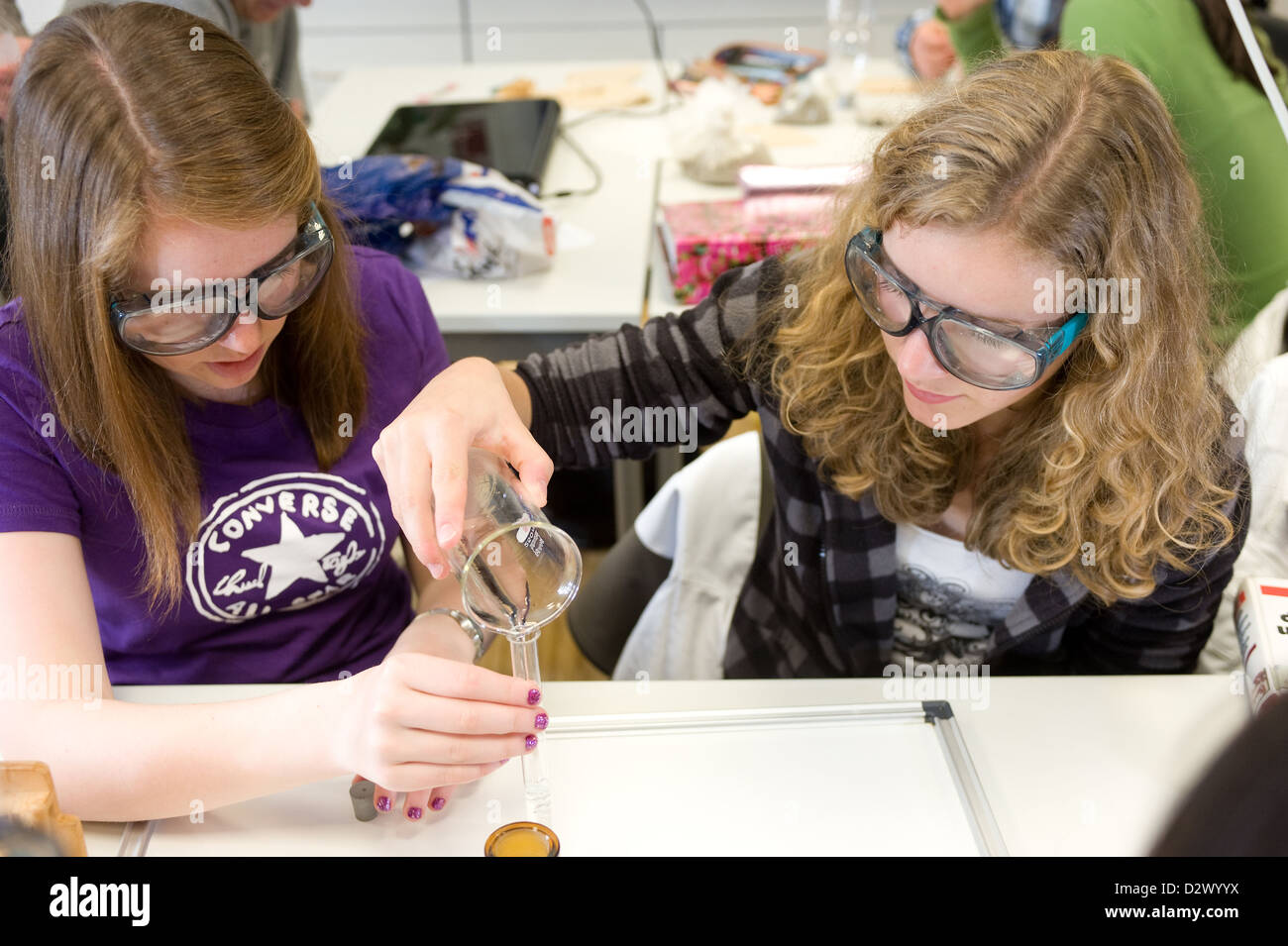 St. Georgen, Germany, the 9th Schuelerinnen Class in science technology ...