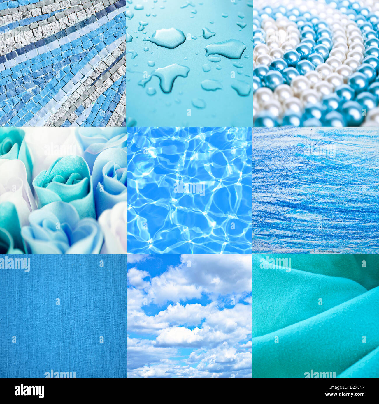 Blue collage hi-res stock photography and images - Alamy