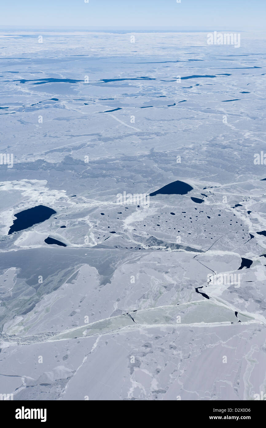 Aerial view of pack ice Stock Photo - Alamy
