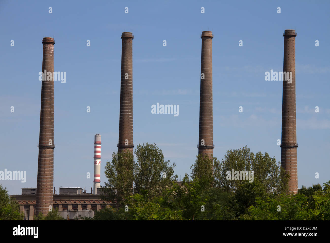 Old Coal Factory Towers Stock Photo - Alamy