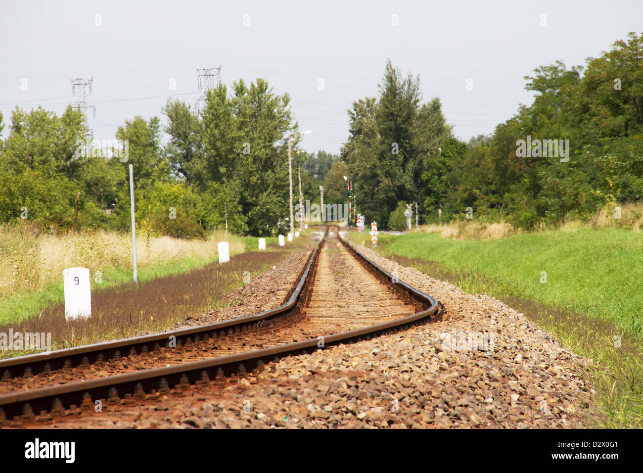 Railways in Summer Heat Stock Photo - Alamy