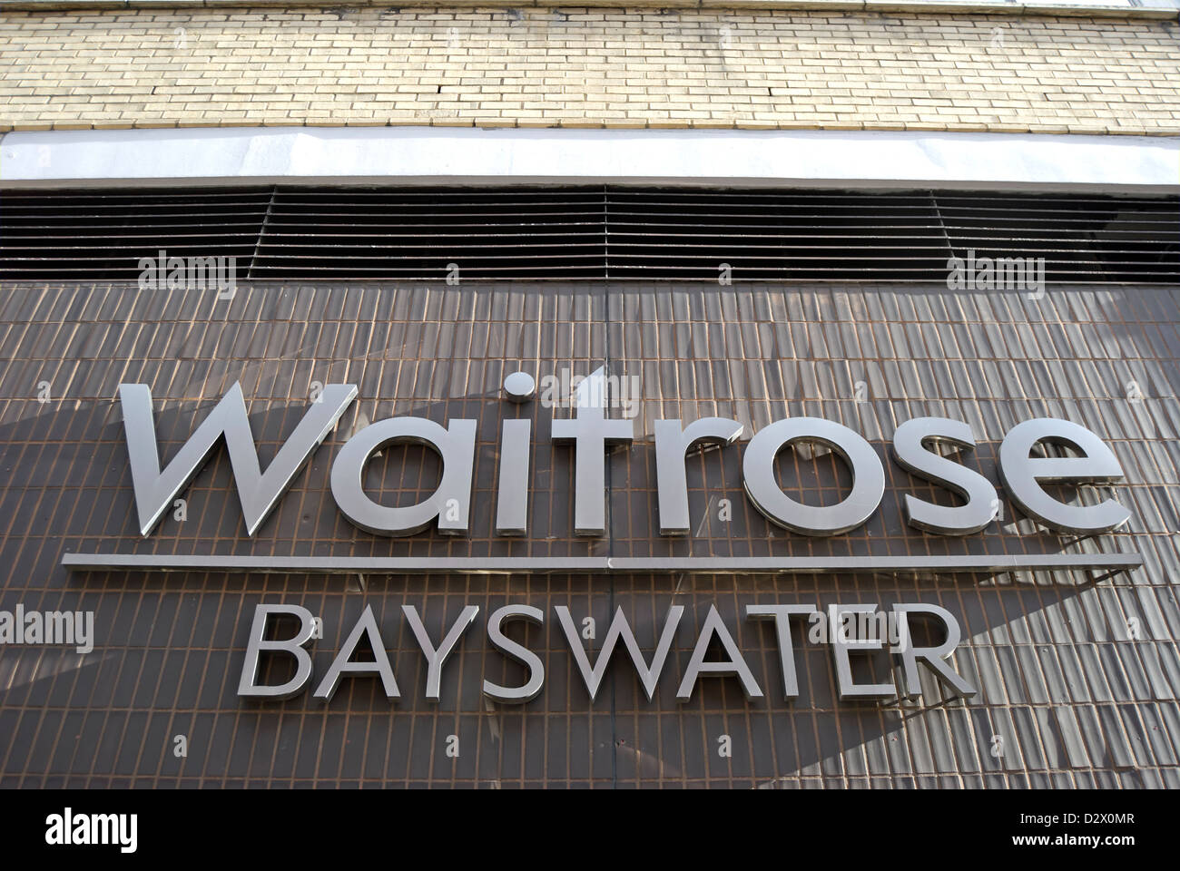 sign for waitrose bayswater at a branch of the supermarket chain in ...
