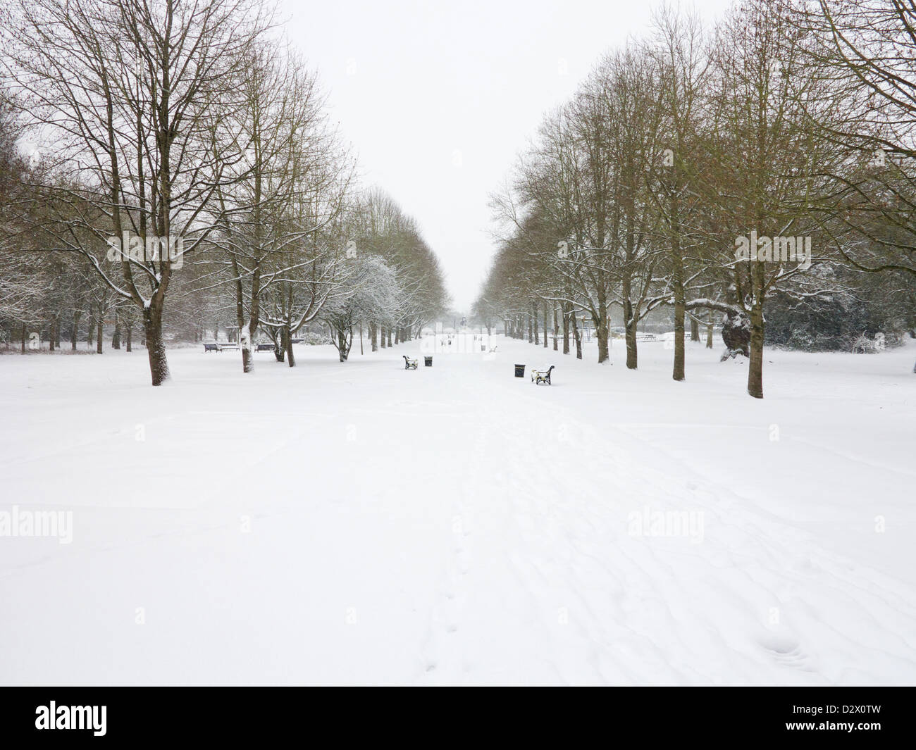 Weather - Snow in the UK, Solihull West Midlands Winter 2013 Stock ...