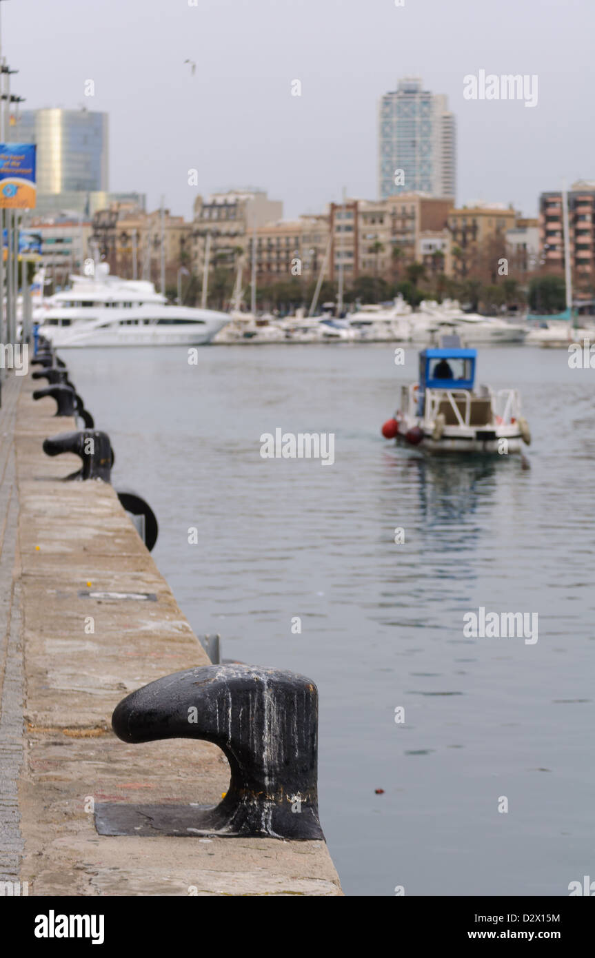 View of Commercial Dock in Barcelona. Spain Stock Photo - Alamy