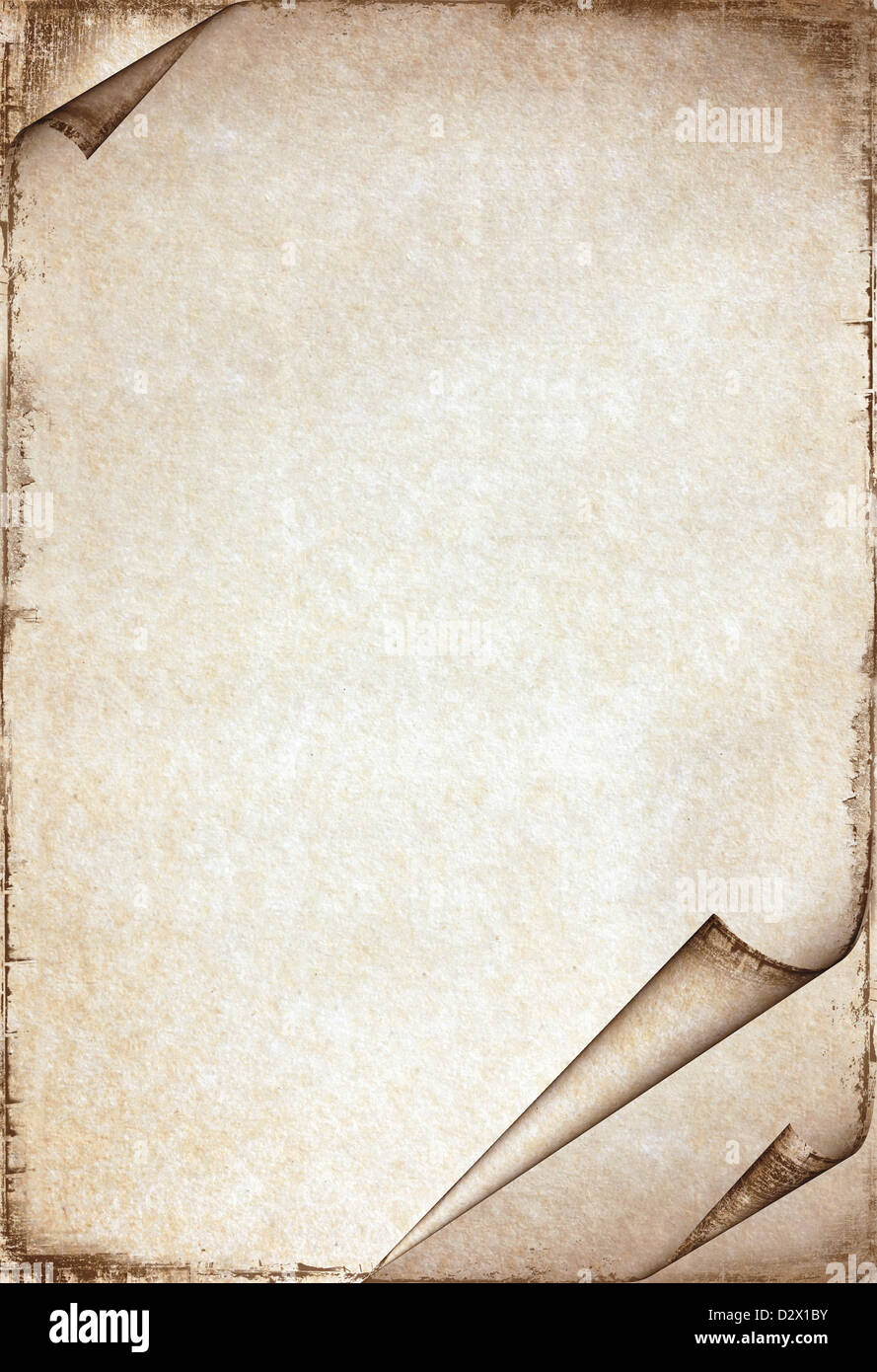 Old paper texture with stains patterns and the bent edges Stock Photo ...
