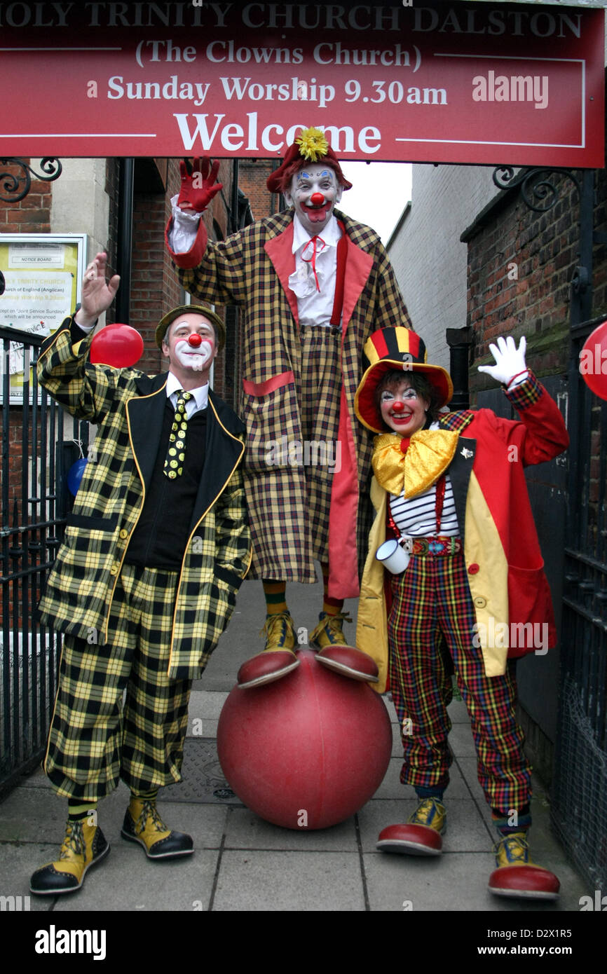 CLOWN GRIMALDI'S CLOWNS CHURCH SERVICE LONDON ENGLAND UK 03 February ...
