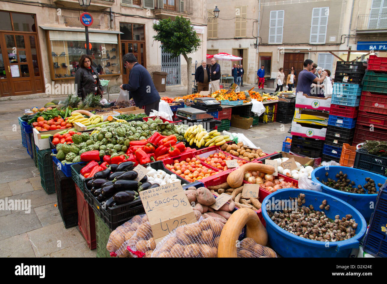 Mallorca market Sineu village Balearic Spain Stock Photo - Alamy