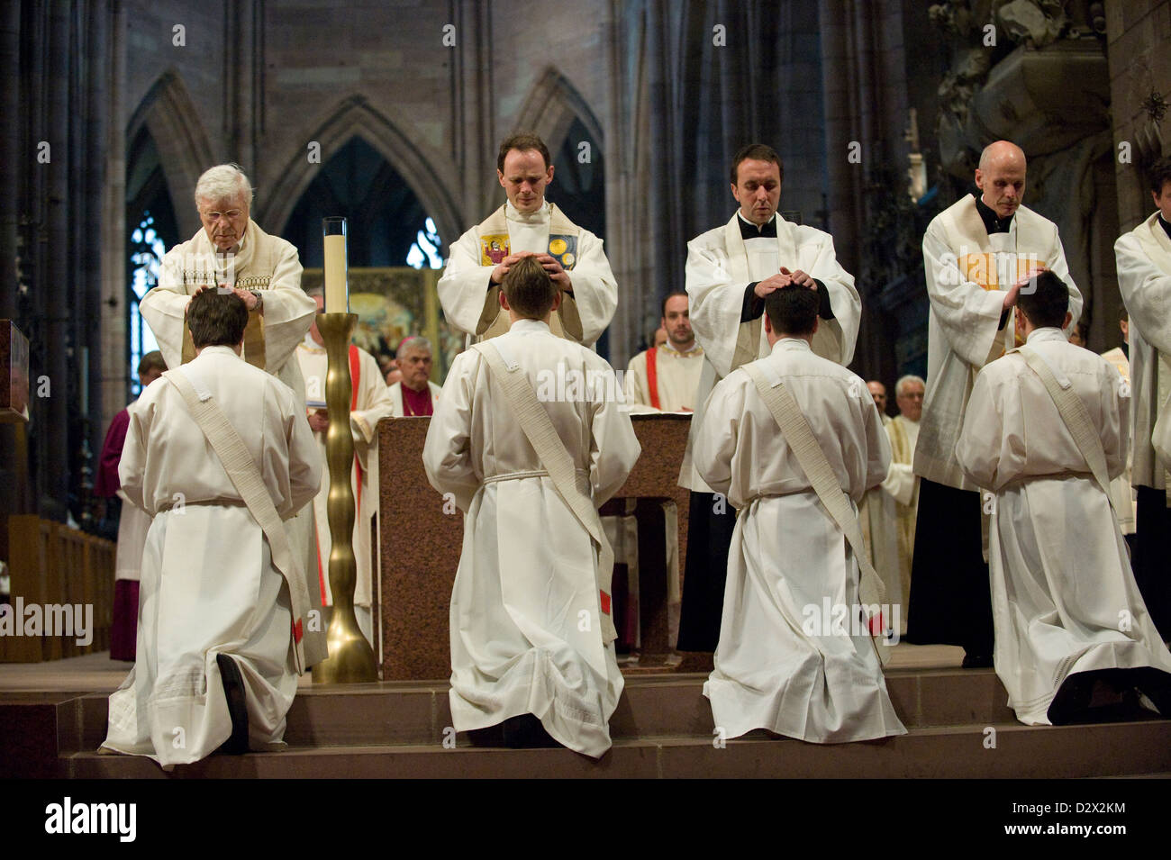 Freiburg, Germany, ordained priest in the Freiburg Muenster Stock Photo ...