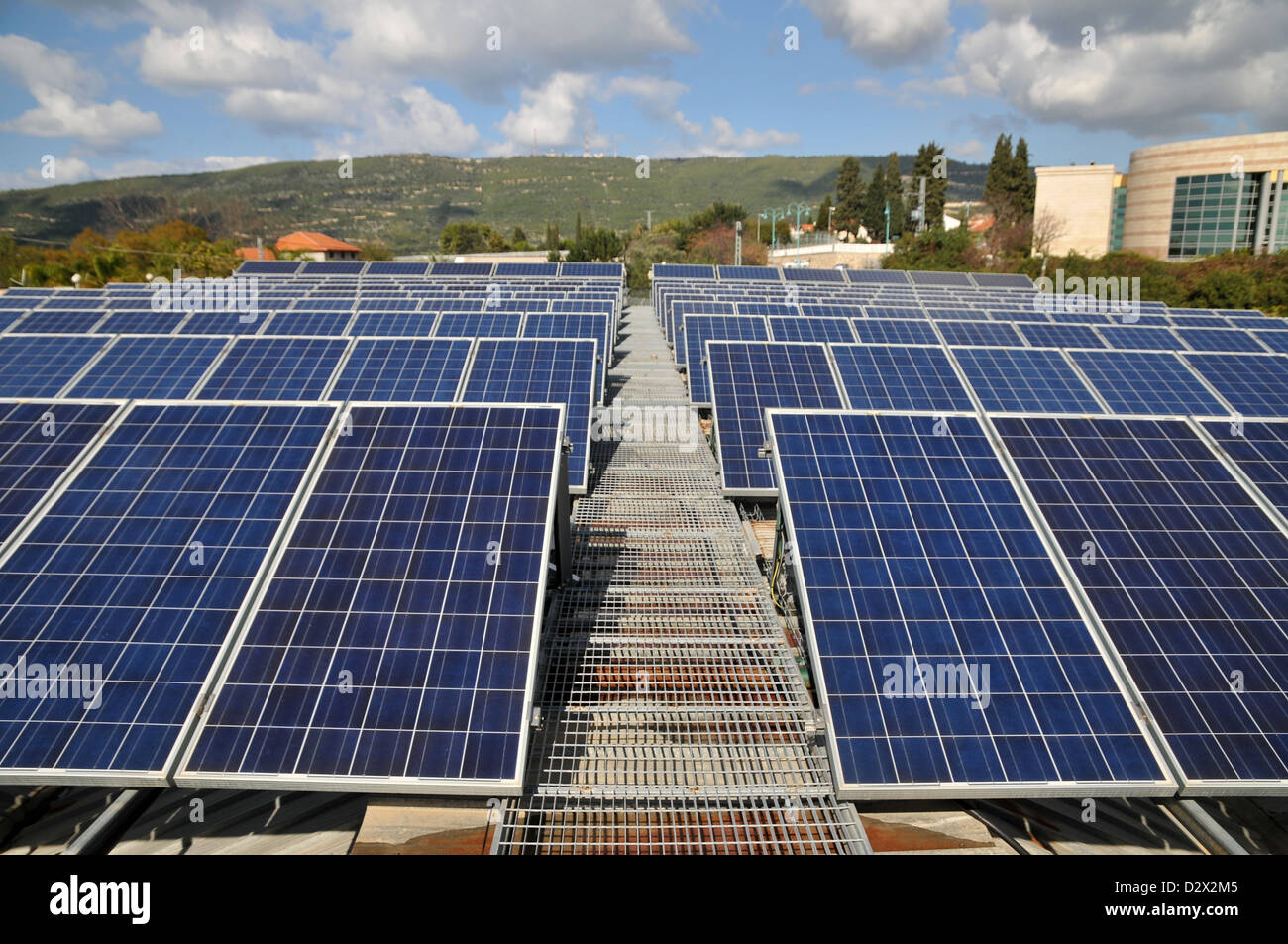 Solar panels on top of Warehouse in the north of Israel, Photo by Shay ...