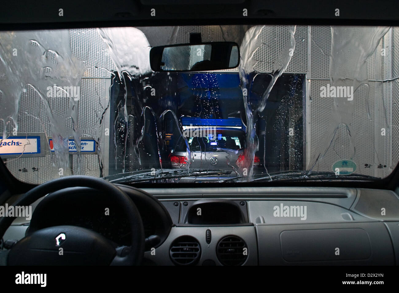 Berlin, Germany, a car drive through the car wash Stock Photo - Alamy
