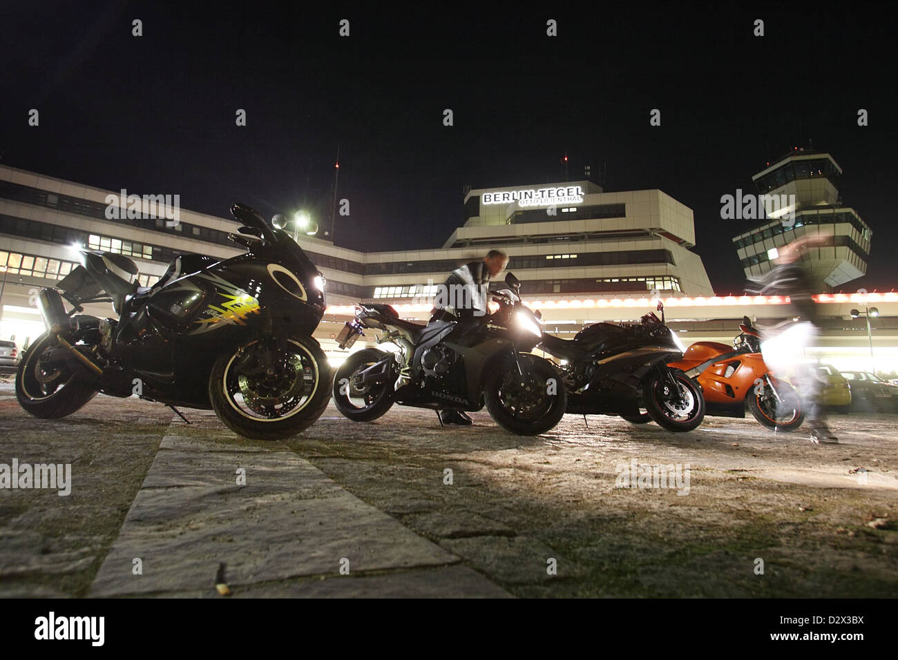 Berlin, Germany, motorcycles before the Tegel Airport Stock Photo - Alamy