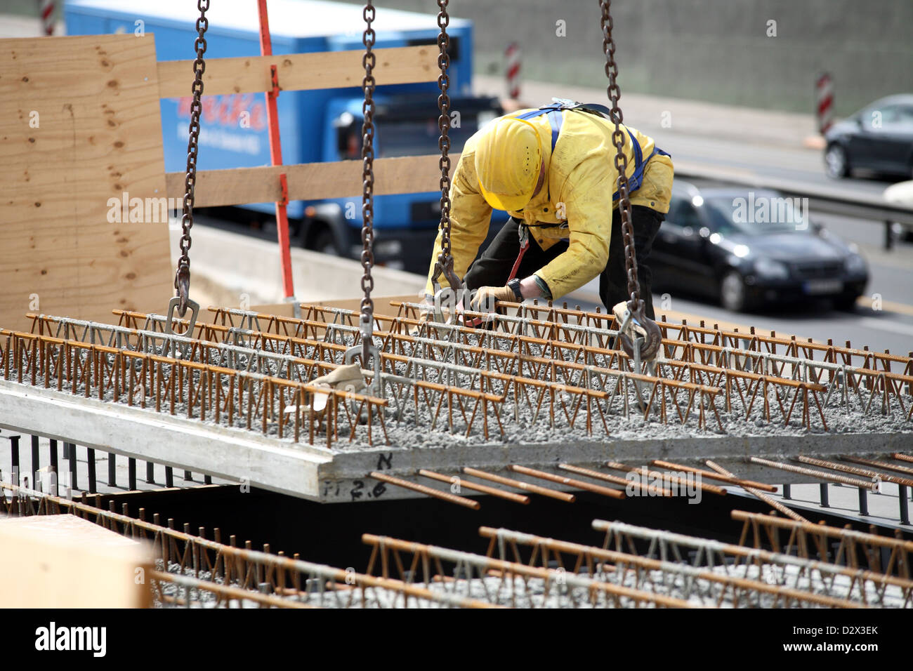 Berlin Germany Construction Workers Construction High Resolution Stock ...