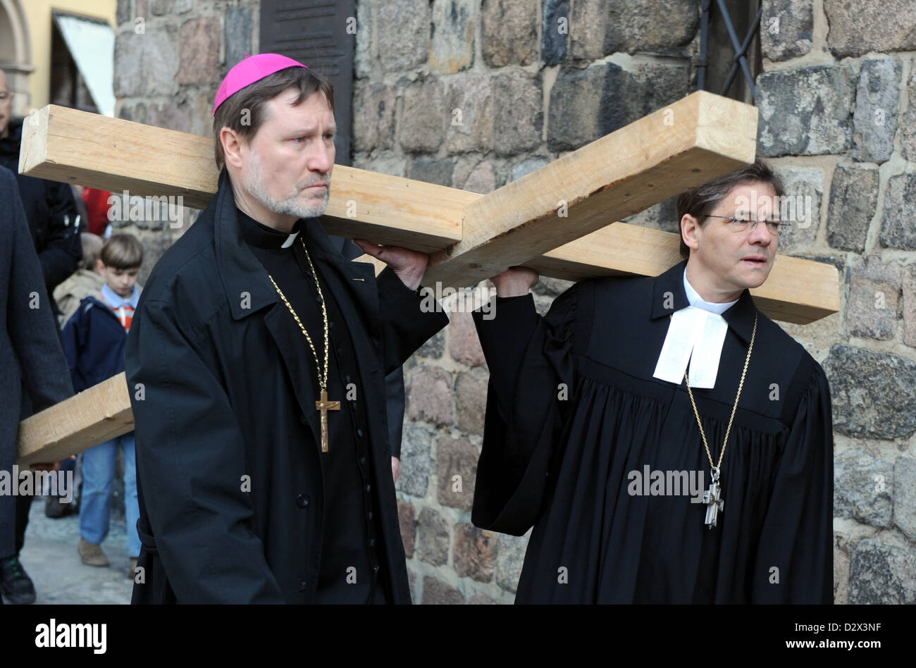 Berlin, Germany, Ecumenical Good Friday procession through central ...