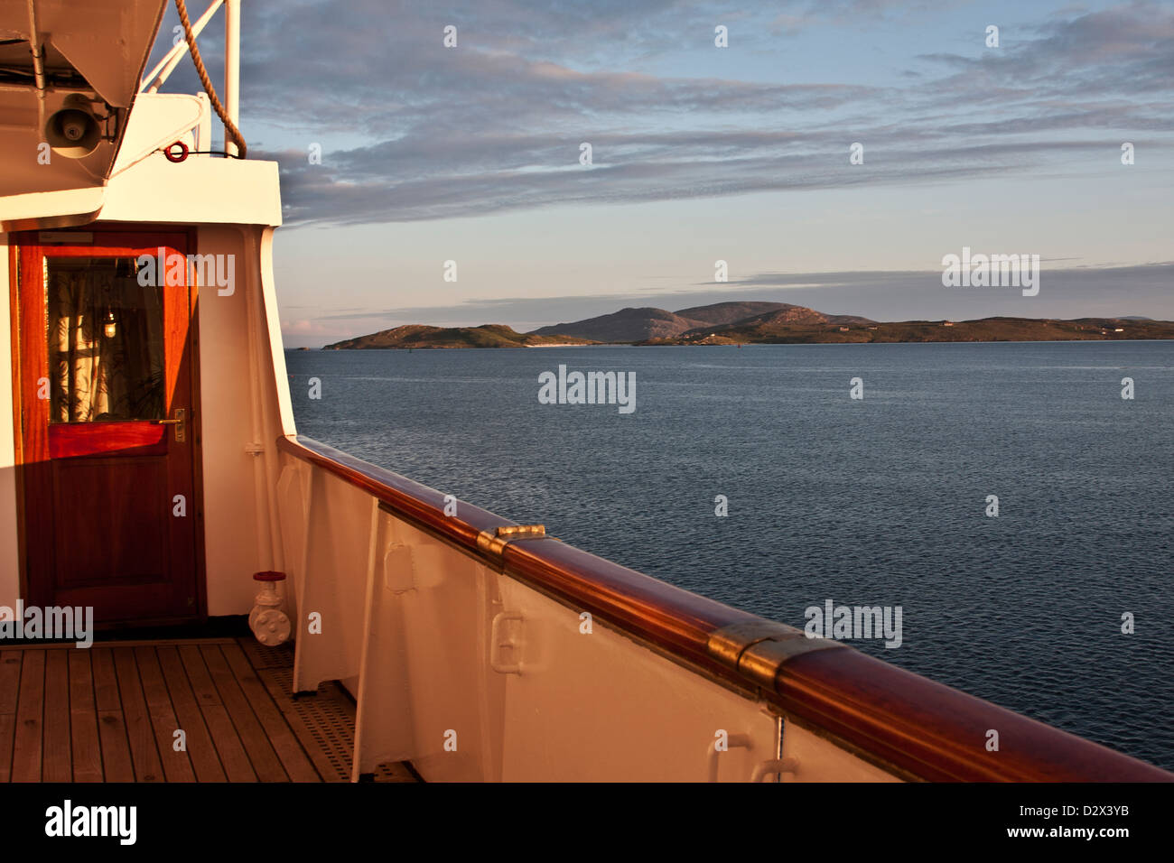 Scotland, Hebrides, The cruise ship Hebridean Princess cruises past the ...