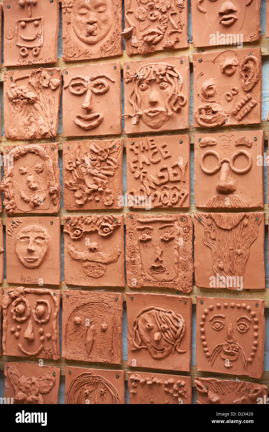Terracotta tile with face on hi-res stock photography and images - Alamy