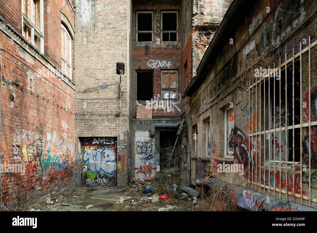 Berlin, Germany, factory ruin in the street Koepenicker Stock Photo - Alamy