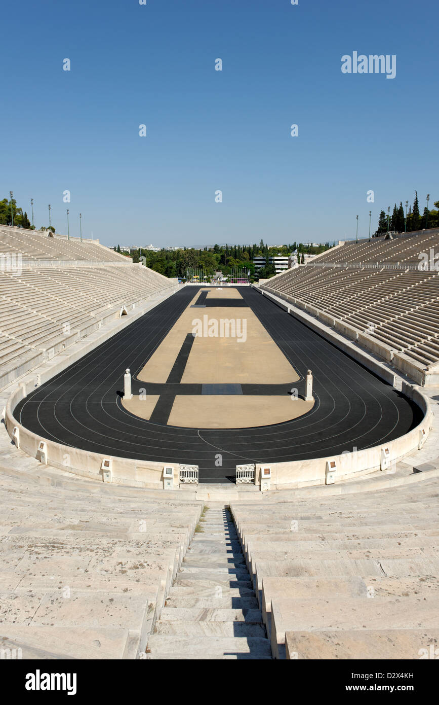 Athens. Greece. View of the Panathenaic stadium and its horse shaped ...