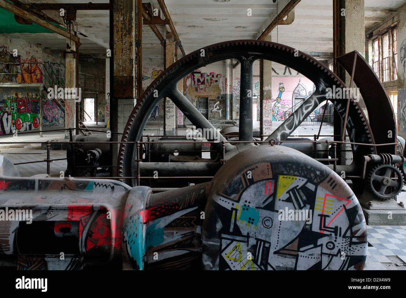 Berlin, Germany, disused machine in a former ice factory Stock Photo ...
