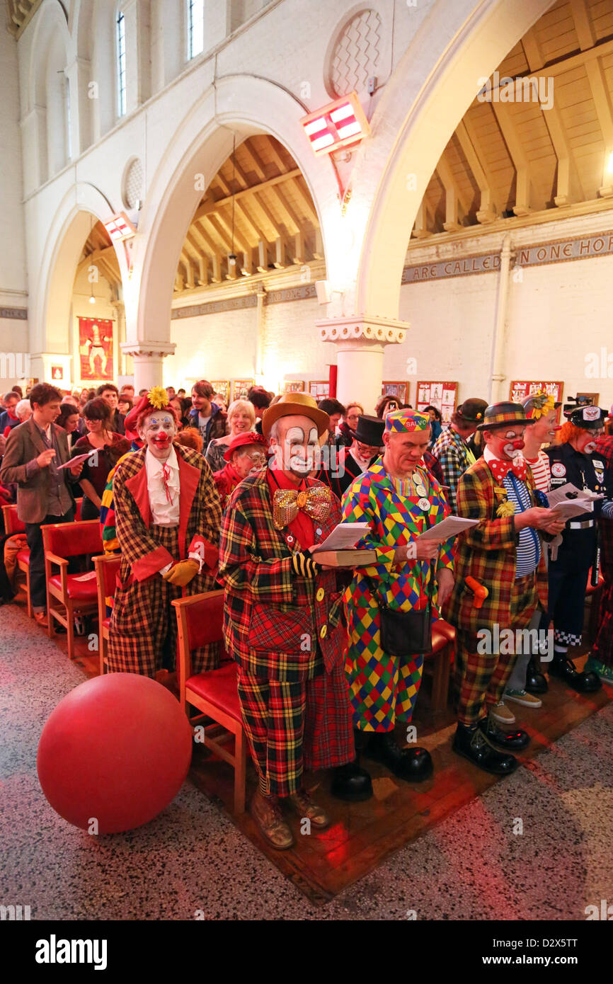 London, UK. 3rd February 2013. Clowns at the Clown Service at Holy ...