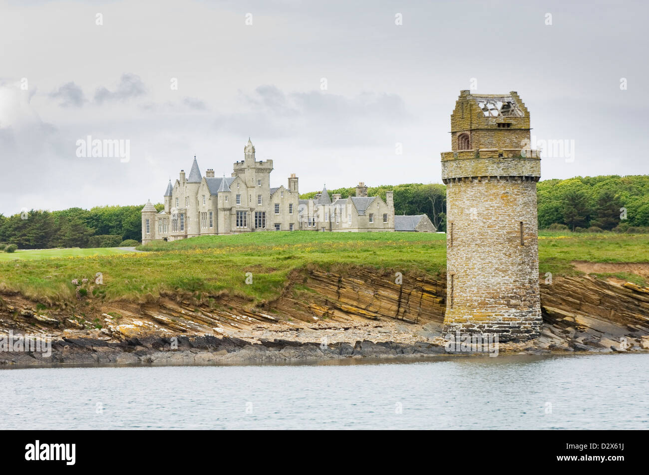 Balfour Castle and 'The Douche' on the island of Shapinsay, Orkney ...