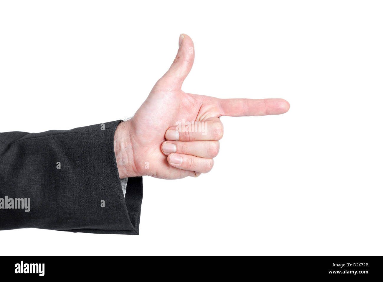An image of a business mans hand pointing to something Stock Photo - Alamy