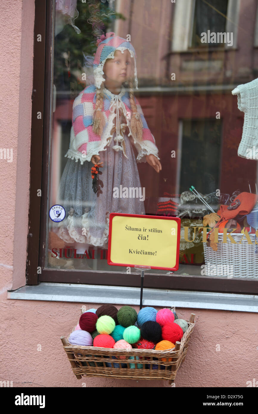 Wool and Craft Shop in the Lithuanian city of Kaunas Stock Photo - Alamy