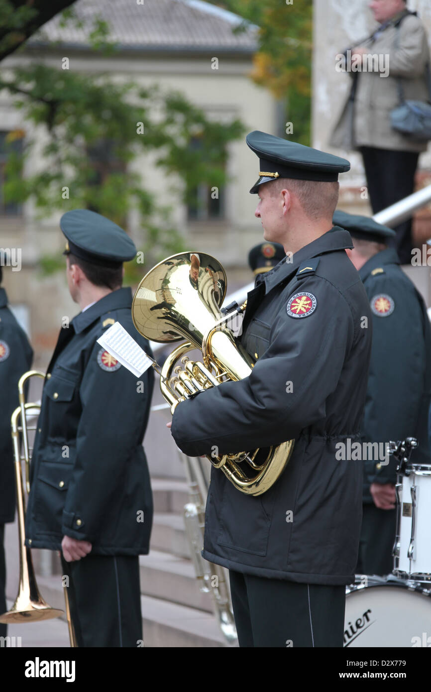 Lithuanian Police Band in Kaunas Stock Photo - Alamy