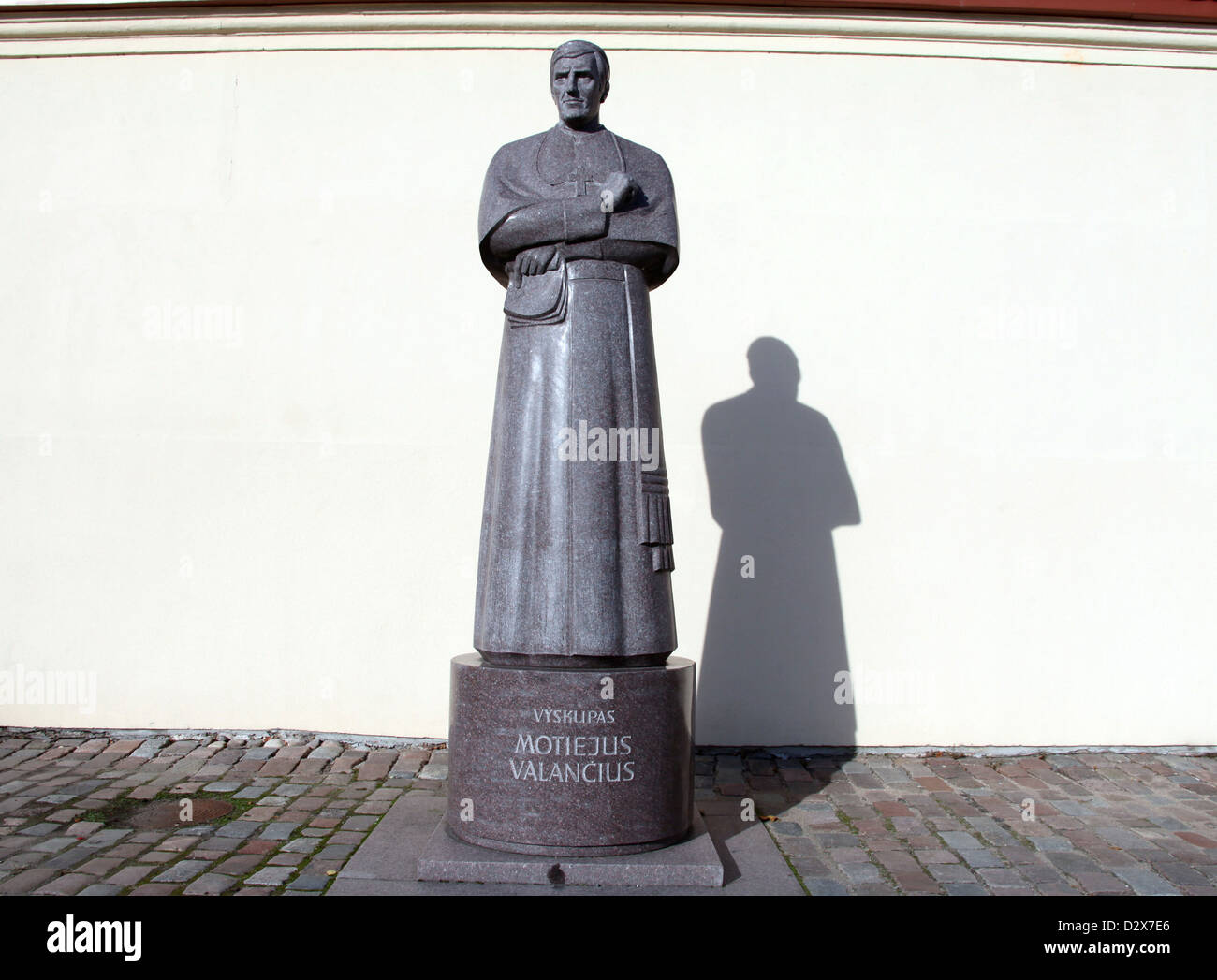 Statue of Motiejus Valancius in the Lithuanian City of Kaunas Stock ...