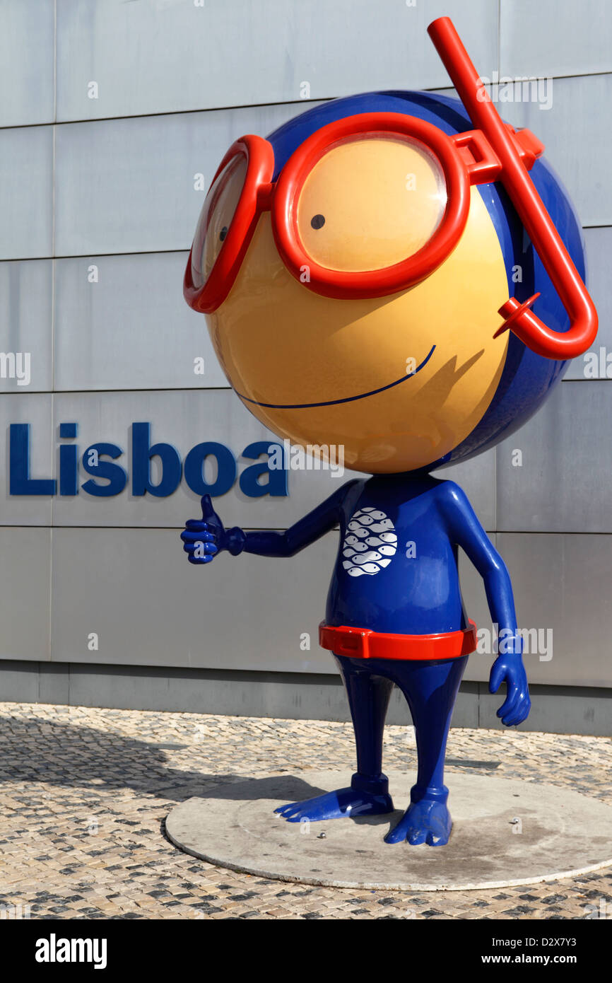 Vasco the mascot of Lisbon's Oceanarium (Oceanario de Lisboa) in Lisbon ...