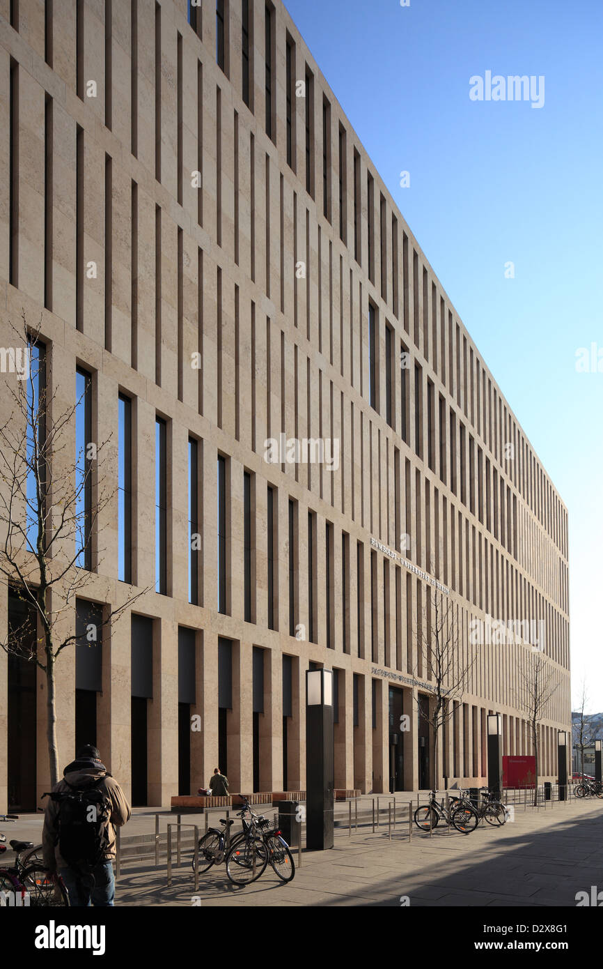 Berlin, Germany, the facade of Jacob and Wilhelm Grimm Center Stock ...