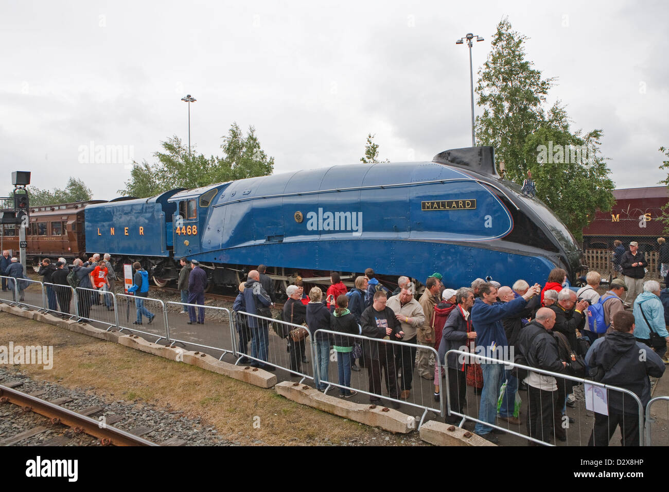 LNER Class A4 4468 Mallard at Railfest 2012 at the York railway museum ...