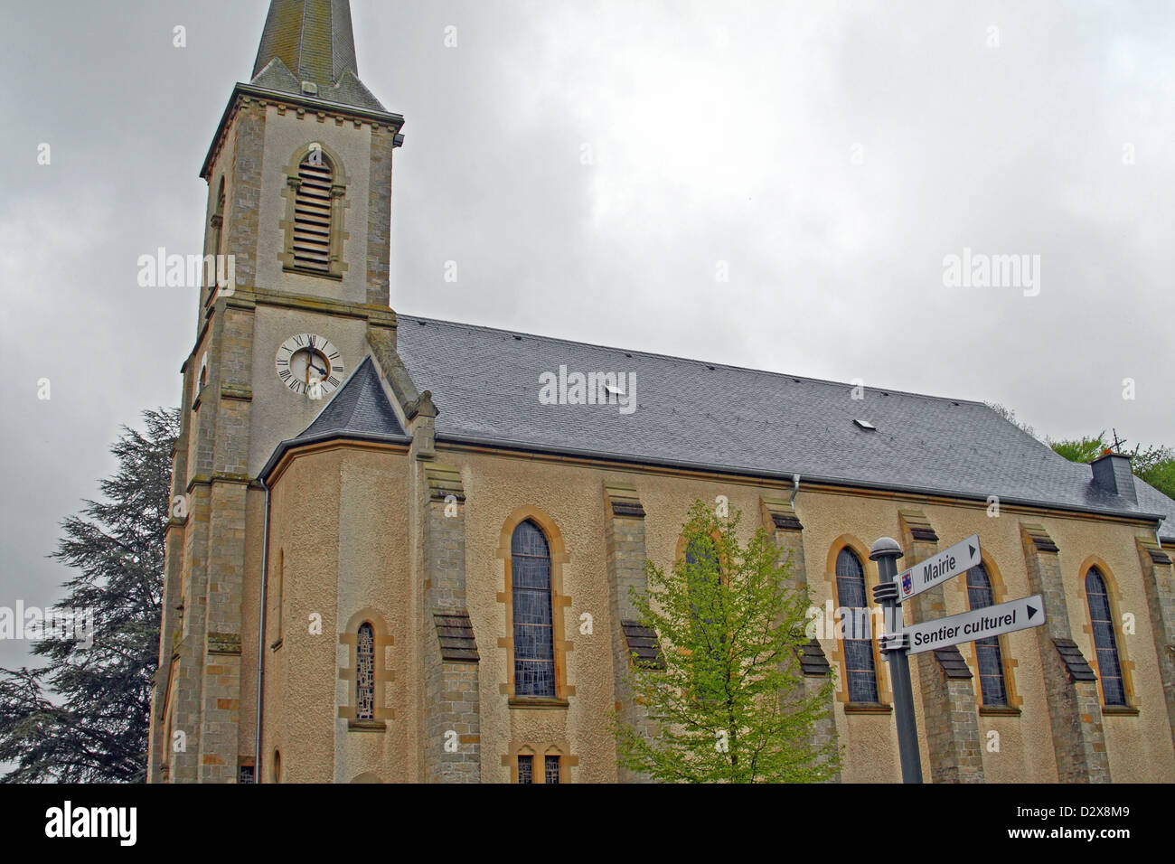 Church in the village of Useldange, Luxembourg Stock Photo - Alamy