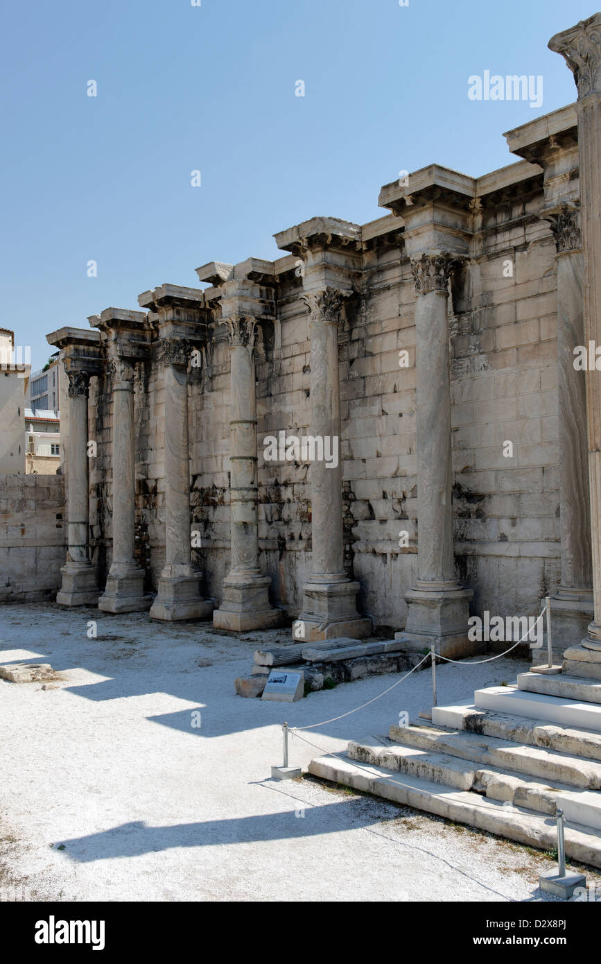 Athens. Greece. Unfluted Corinthian columns on the northern half of the ...