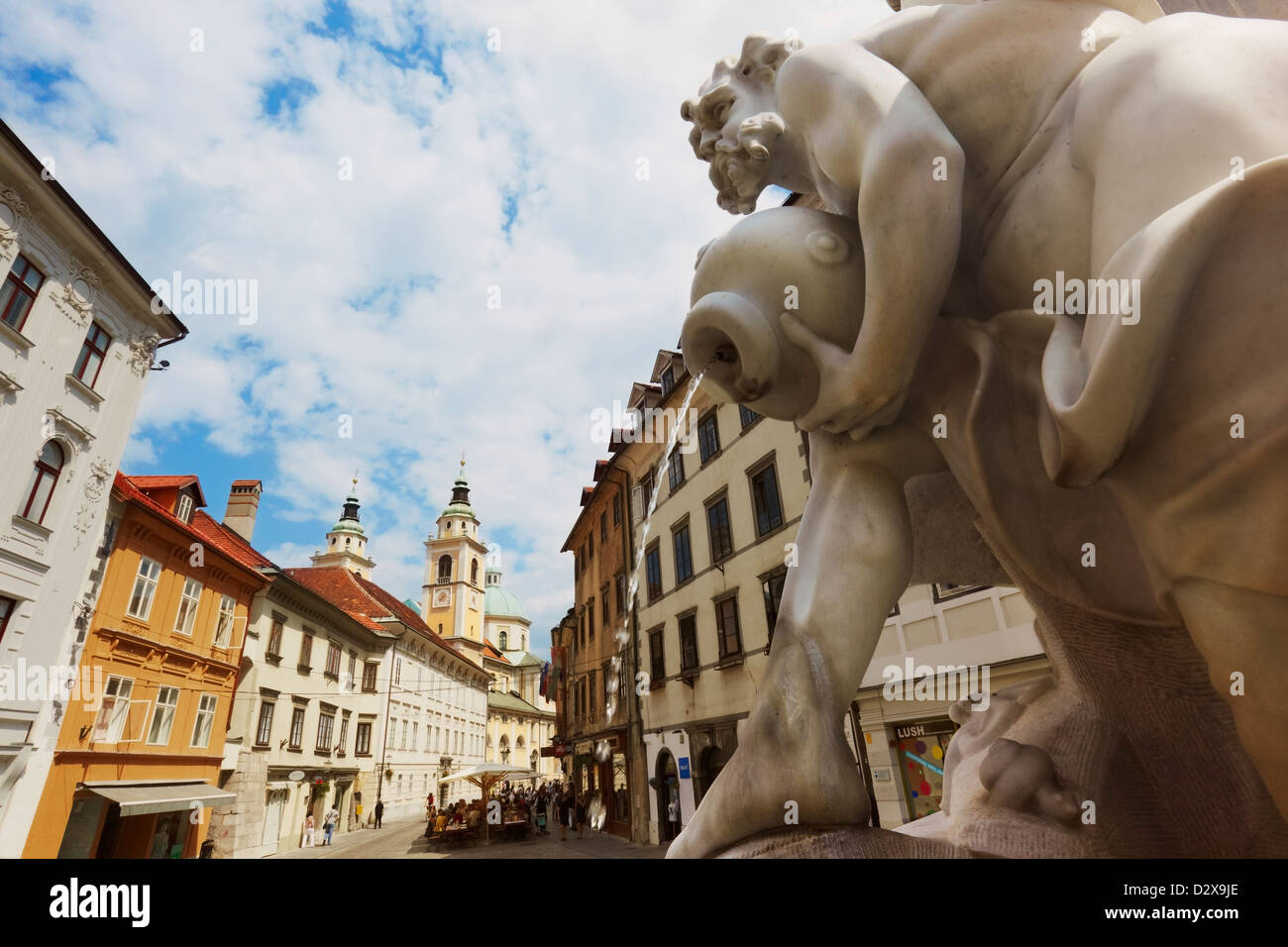 The three Carniolan Rivers fountain, known as Robba fountain by the ...