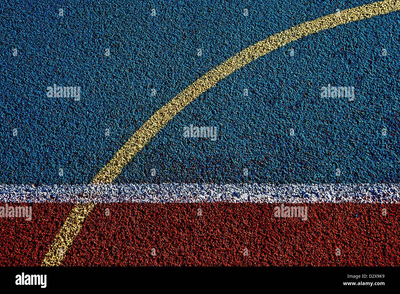 Sports field with synthetic turf and different markings, used in sports ...