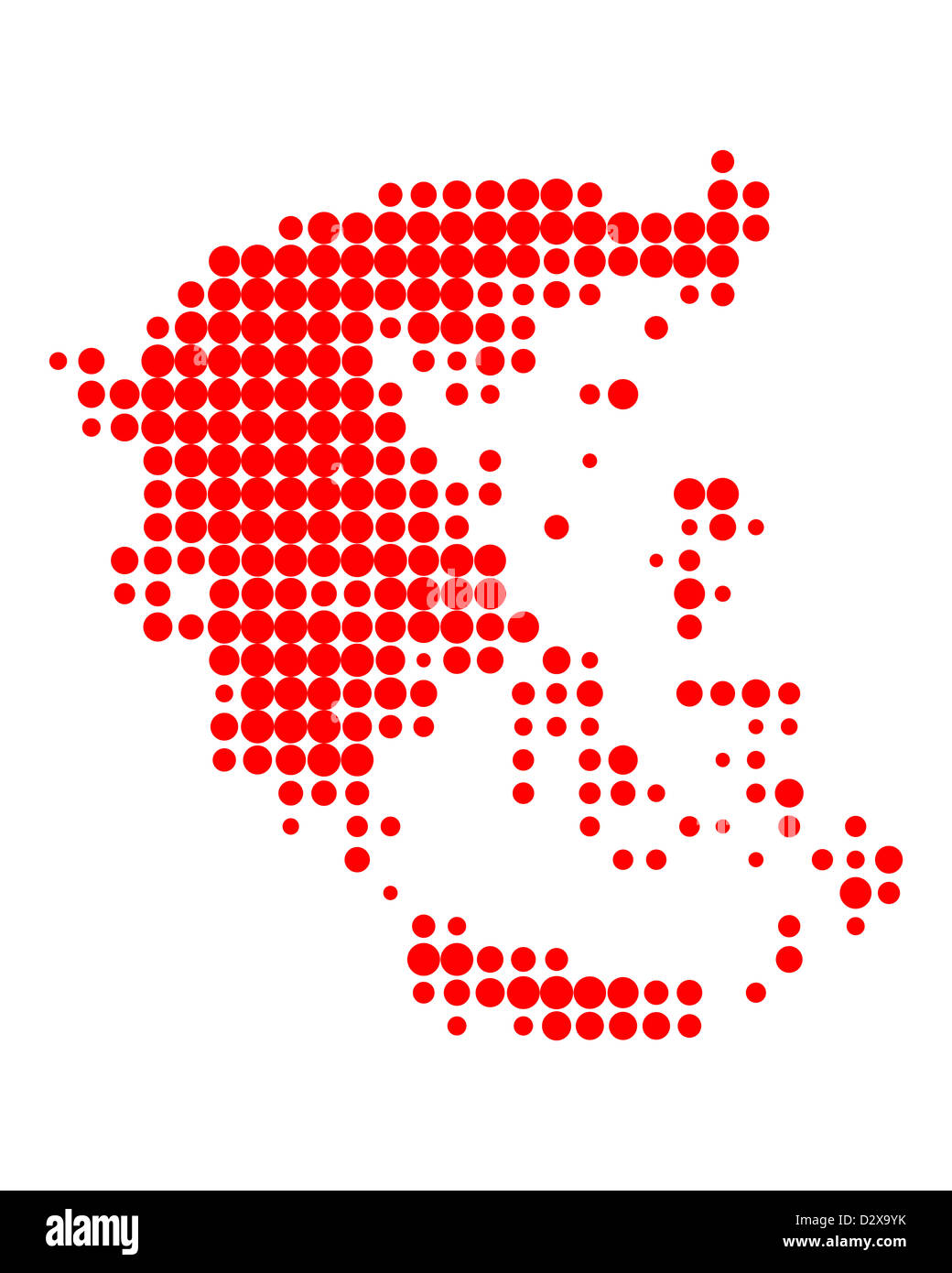 Map of Greece Stock Photo - Alamy